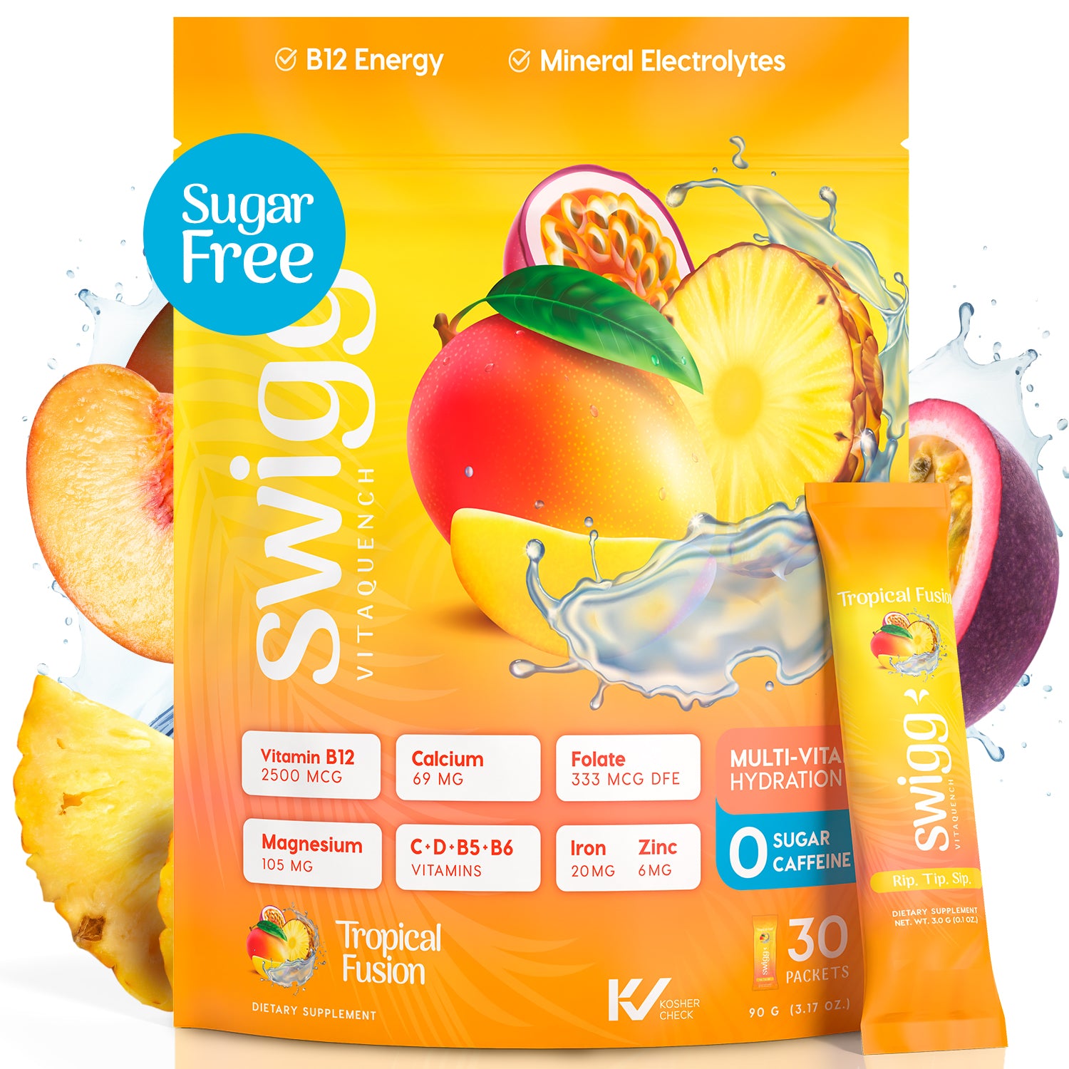 Swigg Electrolyte Powder Packets - Tropical Fusion – SipSwigg